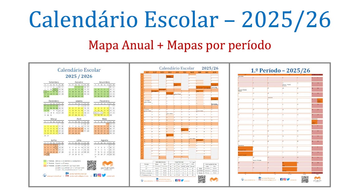 Calendário Escolar – 2025/26 – Portalmath – Blog DeAr Lindo